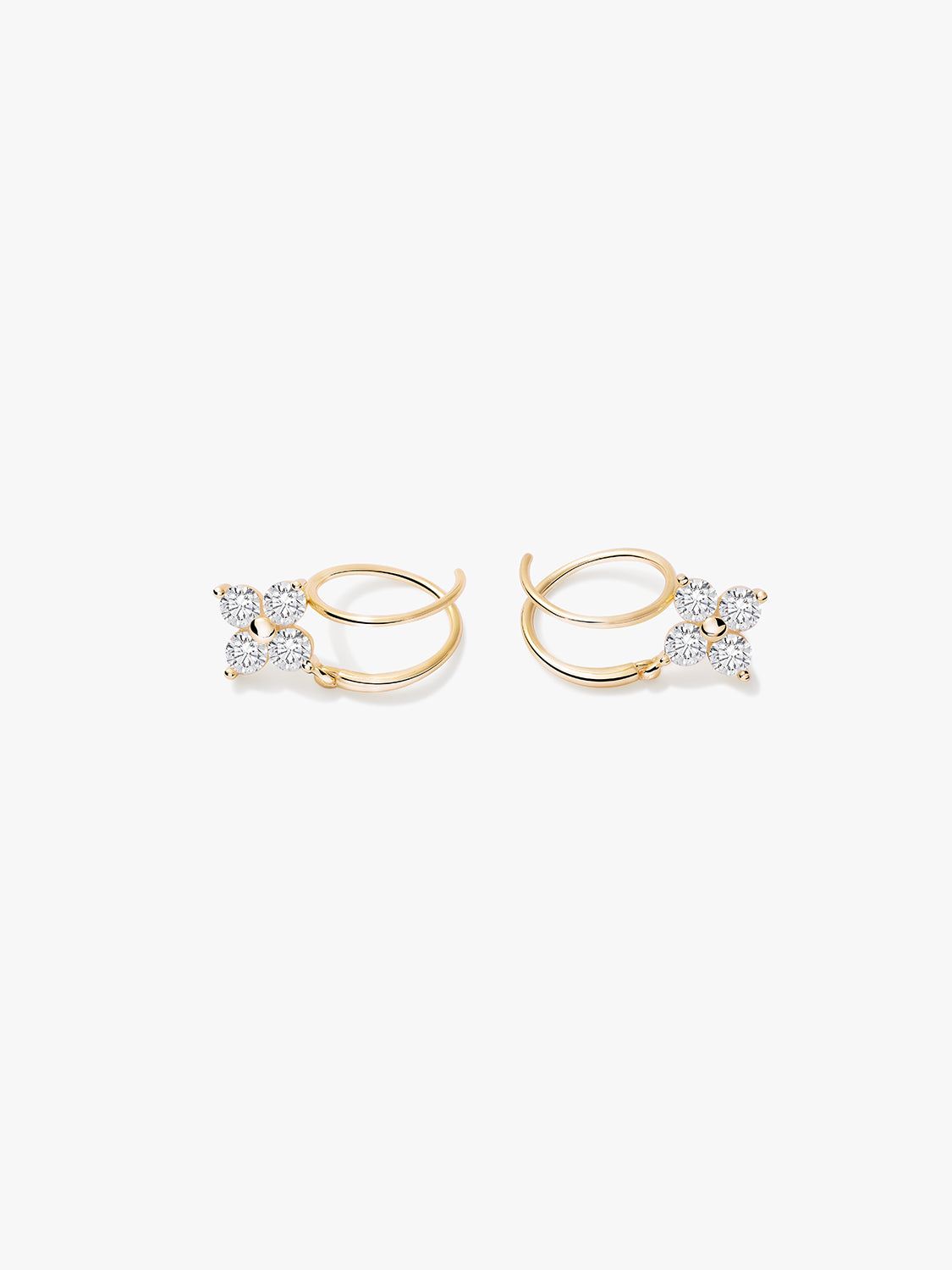 Sapphire Cluster Double Hoops – OOTDY