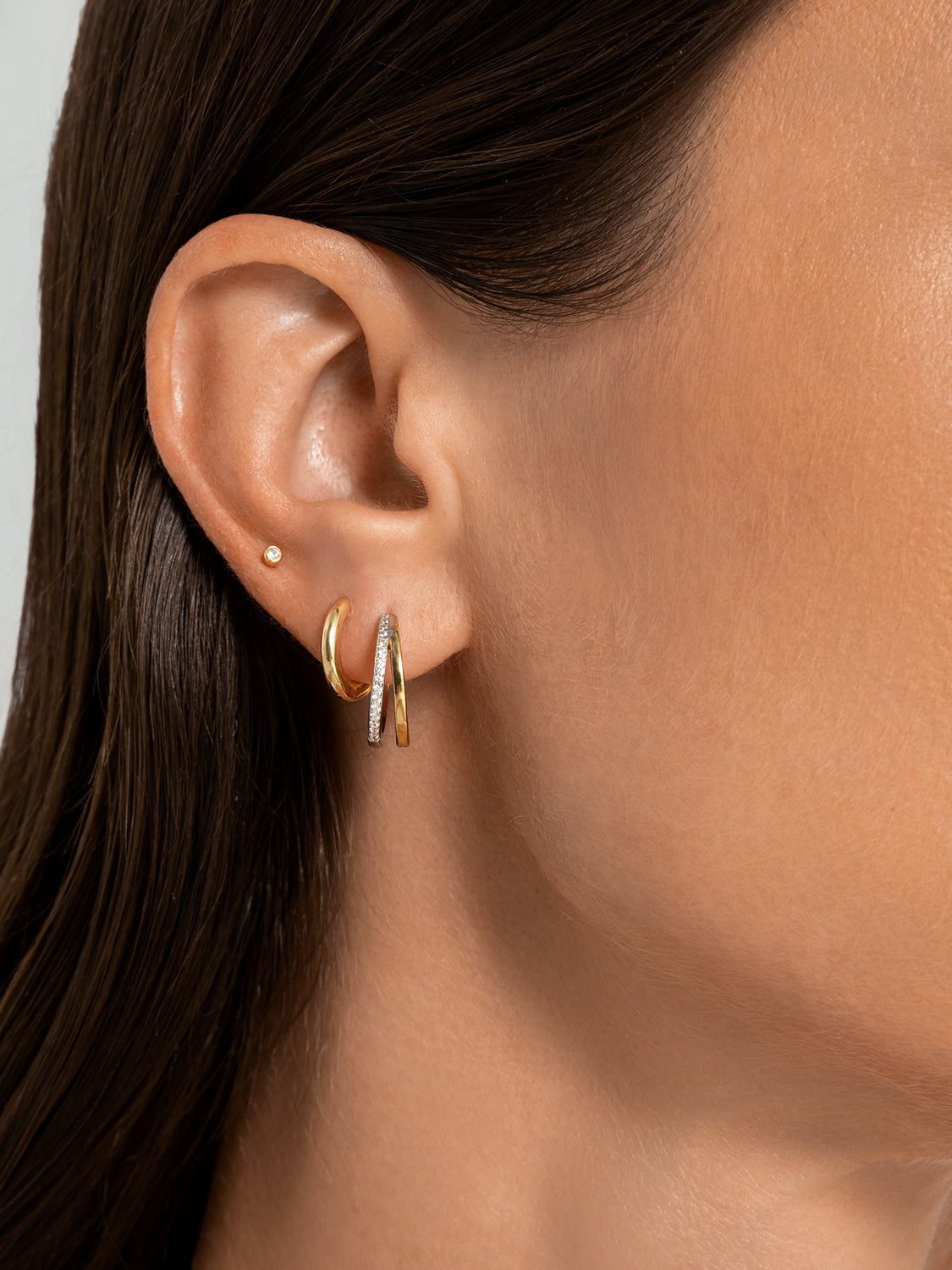 Medium Mixed Double Layered Hoops – OOTDY