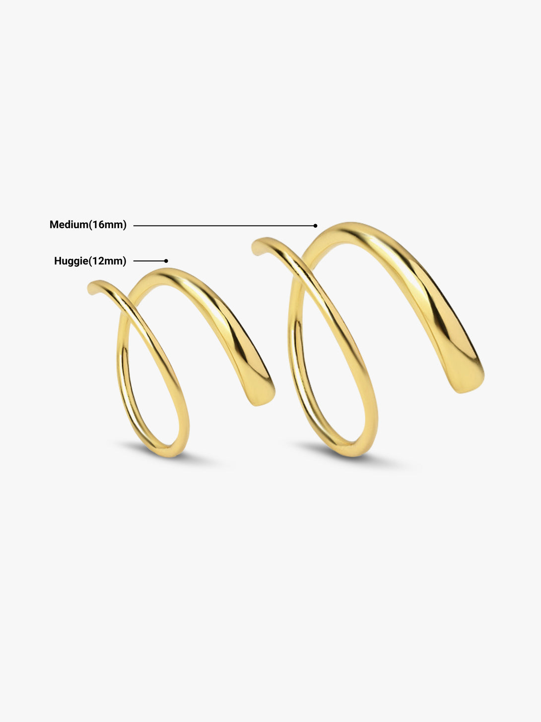 14K Gold Simple Double Hoop Earrings – OOTDY